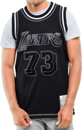 Mitchell & Ness NBA Contrast 2K Swingman Jersey - Los Angeles Lakers, Dennis Rodman (1998), Farbe: Schwarz, Grösse: S