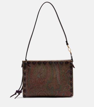 Etro Pochette Arnica Small en toile enduite