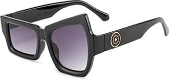 Generic Lunettes de soleil asymétriques pour femmes vintage lunettes de soleil pour hommes protection UV nuances, C1 noir., Taille unique