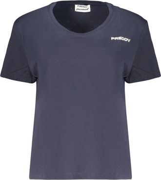 Freddy Femme, Tops, Bleu, Taille: 38 FR T-shirt &agrave; manches courtes