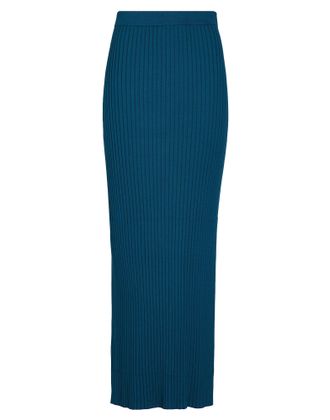 8 by YOOX VISCOSE BLEND PLEATED KNIT MAXI SKIRT