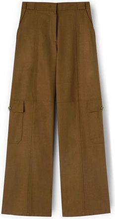 Motivi Femme, Pantalons, Brun, Taille: 40 FR Pantalon Cargo en Flanelle M&eacute;lange Laine