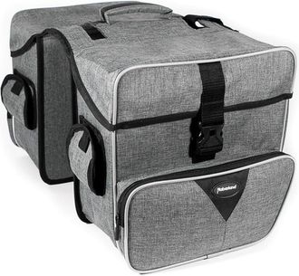 Haberland Maxi Doppelpacktasche Grau 31x31x16 cm