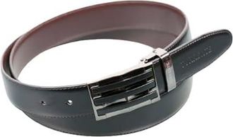 Torrente Ceinture Reversible Noir/Marron - Cuir - Taille Ajustable - Dimensions : 120 x 3,5 cm - Boucle détachable - Ceinture homme Couture 6