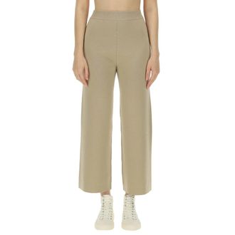 Kenzo Logo Patch Cropped Hosen - - Trousers - Damen - Braun - S