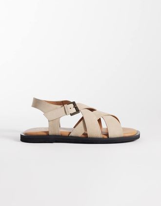 WALK LONDON Walk London - Sophia - Sandales &agrave; brides crois&eacute;es en daim - Taupe-Neutral