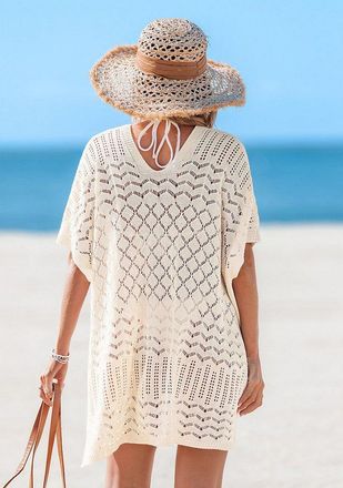 Cupshe Strandkleid &Auml;rmel Mini Split Hem Cover-up Kleid