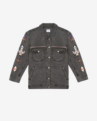 Isabel Marant Veste Manona - Femme - Gris Fonc&eacute; - Taille 36 - Marant &Eacute;toile