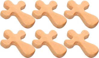 BESPORTBLE 6 St&uuml;ck Handliche Holzkreuze aus Nachhaltigem Holz Kleines Gebetskreuz f&uuml;r Andacht und Trost Religi&ouml;ses Kreuz f&uuml;r Kirchen Meditation und Spirituelle D