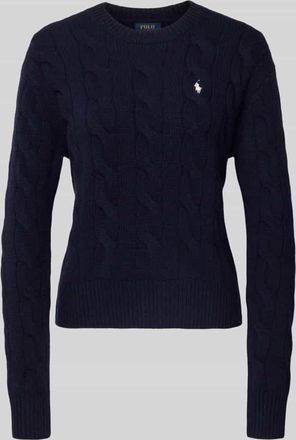 Polo Ralph Lauren Strickpullover aus Baumwoll-Kaschmir-Mix mit Zopfmuster