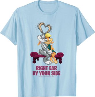 Looney Tunes Valentinstag Looney Tunes Bugs and Lola Valentines Day Cuddle T-Shirt