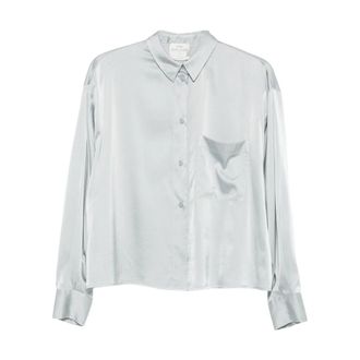 Forte_Forte Graues Langarmhemd mit Knopfleiste - - Blouses & Shirts - Damen - Grau - XS