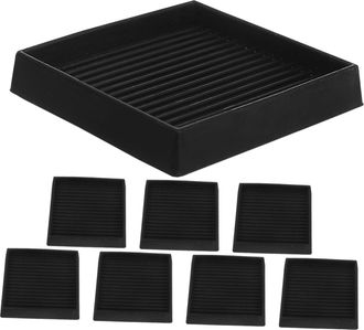 Holibanna 8 St&uuml;ck Teiliges Quadratische Gummi M&ouml;belrollen-Pads rutschfest Ger&auml;uschd&auml;mpfend Kompatibel Sch&uuml;tzt Hartb&ouml;den Einfache Montage f&uuml;r Stuhl- Tisch Sofabe