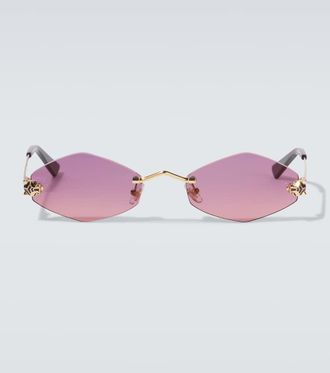 Cartier Eckige Sonnenbrille