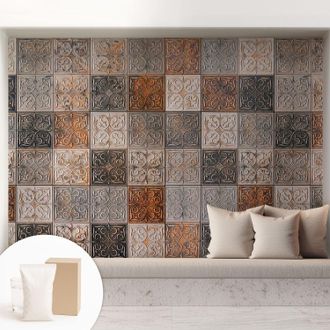 Tulup Carta Da Parati Non Tessuto - Con Colla Gratuita - Con Motivi Moderni - Design Elegante Per Pareti Piastrelle Ornamentali 208x146 Cm