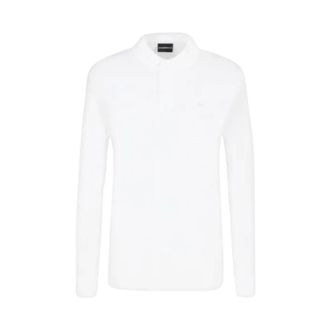 Armani Homme, Tops, Blanc, Taille: L Polo &agrave; Manches Longues