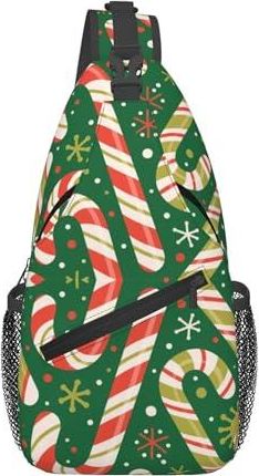 Generic Multifonction Sacoche Homme Bandouliere Art de cannes de No&euml;l Sac Bandouli&egrave;re L&eacute;ger Sac DEpaule pour Homme &eacute;cole Camping