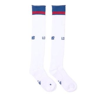 New Balance Homme LOSC Lille 26/27 Away Sock en Blanc/Bleu/Rouge, Polyester, Taille L