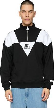 Starter Black Label Starter Black Label Starter Triangle Troyer Sweater, Noir/Blanc, M Homme