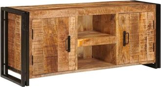 vidaXL Vidaxl - Meuble tv Marron 120 x 30 x 50 cm Bois de mangue massif brut