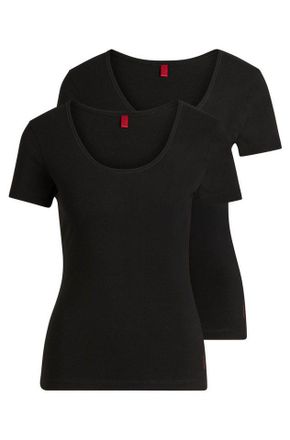 HUGO BOSS T-Shirt TWIN (Packung, 2-tlg., 2er-Pack) mit vertikalem Logodruck