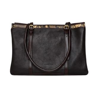 Dries Van Noten Sac Cabas en Cuir Effet Serpent - Femme - Sacs - Brun - Taille: ONE Size
