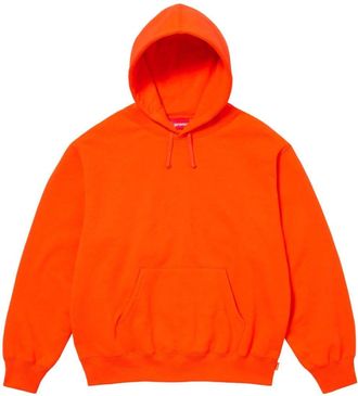 SUPREME Orange Hoodie mit Satinapplikation