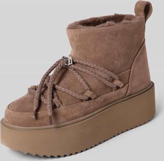INUIKII Boots aus Leder mit Plateausohle Modell CLASSIC LOW PLATFORM