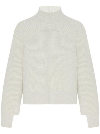 Rosetta Getty pull nervuré à empiècements - Blanc