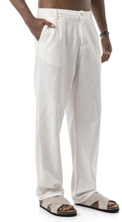 Red Bridge by Spruce -Sommerhose mit Bundfalten - leichte Stoffhose mit Knopfverschluss, gerade Passform Weiß XXL