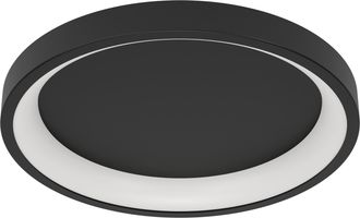 Eglo connect.z Smart-Home LED Deckenleuchte Loretello-Z, Deckenlampe dimmbar, ZigBee, Matter, App und Sprachsteuerung Alexa, warmwei&szlig;-kaltwei&szlig;, RGB, schwar