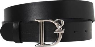 Dsquared2 Schwarzer Lederg&uuml;rtel- Stilvolles Accessoire - - Accessories - Damen - Schwarzk - 100 CM