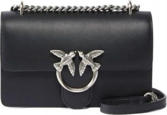 Pinko Pinko, Femme, Sacs, Noir, Taille: ONE Size Love One Mini DC Vitello Seta