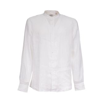 Aspesi Leinenhemd mit koreanischem Kragen - - Shirts - Herren - Wei&szlig; - 4XL
