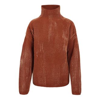 Diesel Pull &agrave; col roul&eacute; c&ocirc;tel&eacute; - Femme - Pulls - Brun - Taille: 40 FR