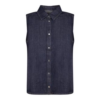 7 For All Mankind &Auml;rmellose Jeansbluse - - Blouses & Shirts - Damen - Blau - XS