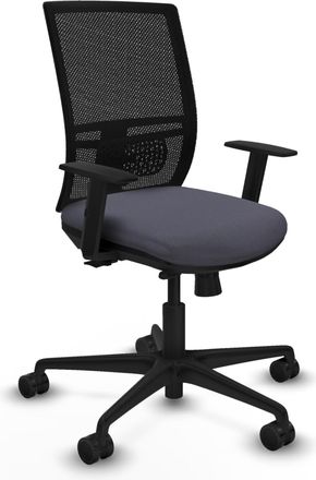 Piqueras y Crespo Schreibtischstuhl mit Armen, h&ouml;henverstellbare Lendenwirbelst&uuml;tze, ausgestattet mit Syncro/Traslack und Schneidschaum, mit Rollen von 65 mm, Nylon, Sc