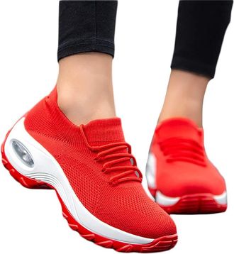 Minetom Damen Mesh Laufschuhe Turnschuhe Sportschuhe Sneaker Running Tennis Schuhe Straßenlaufschuhe Dämpfung Leichtgewichts Atmungsaktiv Walkingschuhe Outdoo