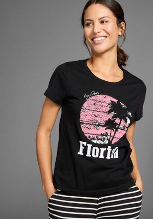 Kangaroos T-Shirt mit Rundhals und Print