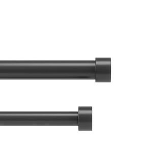 Umbra Cappa Double Tringle &Agrave; Rideaux Extensible, 2,5cm, 168-305cm, 4 Embouts, Supports Muraux et Mat&eacute;riel De Fixation Inclus, Acier, Noir Bross&eacute;