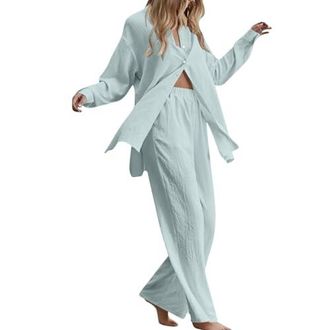 Generic Ensemble de surv&ecirc;tement 2 pi&egrave;ces pour femme et homme - Tenue quotidienne - Sweat et pantalon cargo - Ensemble d&eacute;contract&eacute; &agrave; manches longues - Gris, ve