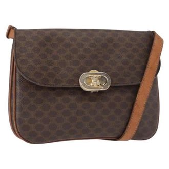 Celine Sac bandouli&egrave;re en toile Pre-owned - Femme - Pre-owned - Brun - Taille: ONE Size