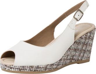 Tamaris Damen 1-1-28375-20 Sandale, White Leather, 39 EU