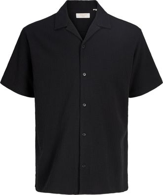 Jack & Jones Herren Jorluke Crinkle Resort Shirt Sn Freizeithemd, Schwarz, XS EU