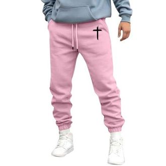 Generic Y2K Pantalon de surv&ecirc;tement ample pour homme - Taille &eacute;lastique - Pantalon de jogging large et chaud - Avec poches - Pantalon de jogging d&eacute;contract&eacute; -