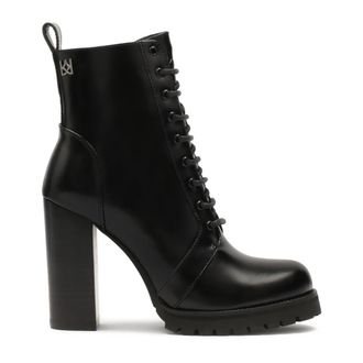 Kazar Schn&uuml;rstiefel aus Leder auf einem hohen Absatz - - Shoes - Damen - Schwarzk - 37 EU