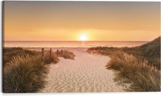 Reinders Wandbild, Sonnenuntergang, Wohnzimmer, Wandbild, Wanddeko, Room Decor, MDF, Orange, 70 x 118cm