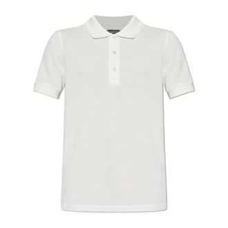 Tom Ford Piquet Polo - - Tops - Herren - Wei&szlig; - 3XL