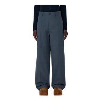 Dries Van Noten Hosen mit weitem Bein und hoher Taille - - Trousers - Herren - Grau - S