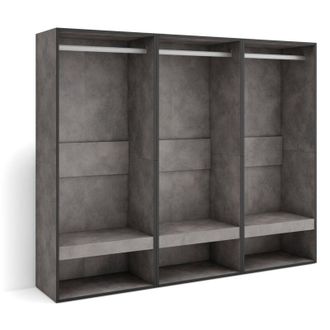 Skraut Home Skraut Home - Armoire Vestiaire ouvert, Armoire de Rangement Ouverte, 180x145x35 cm, Chambre à coucher, pièce, Vêtement, Dressing, Style moderne